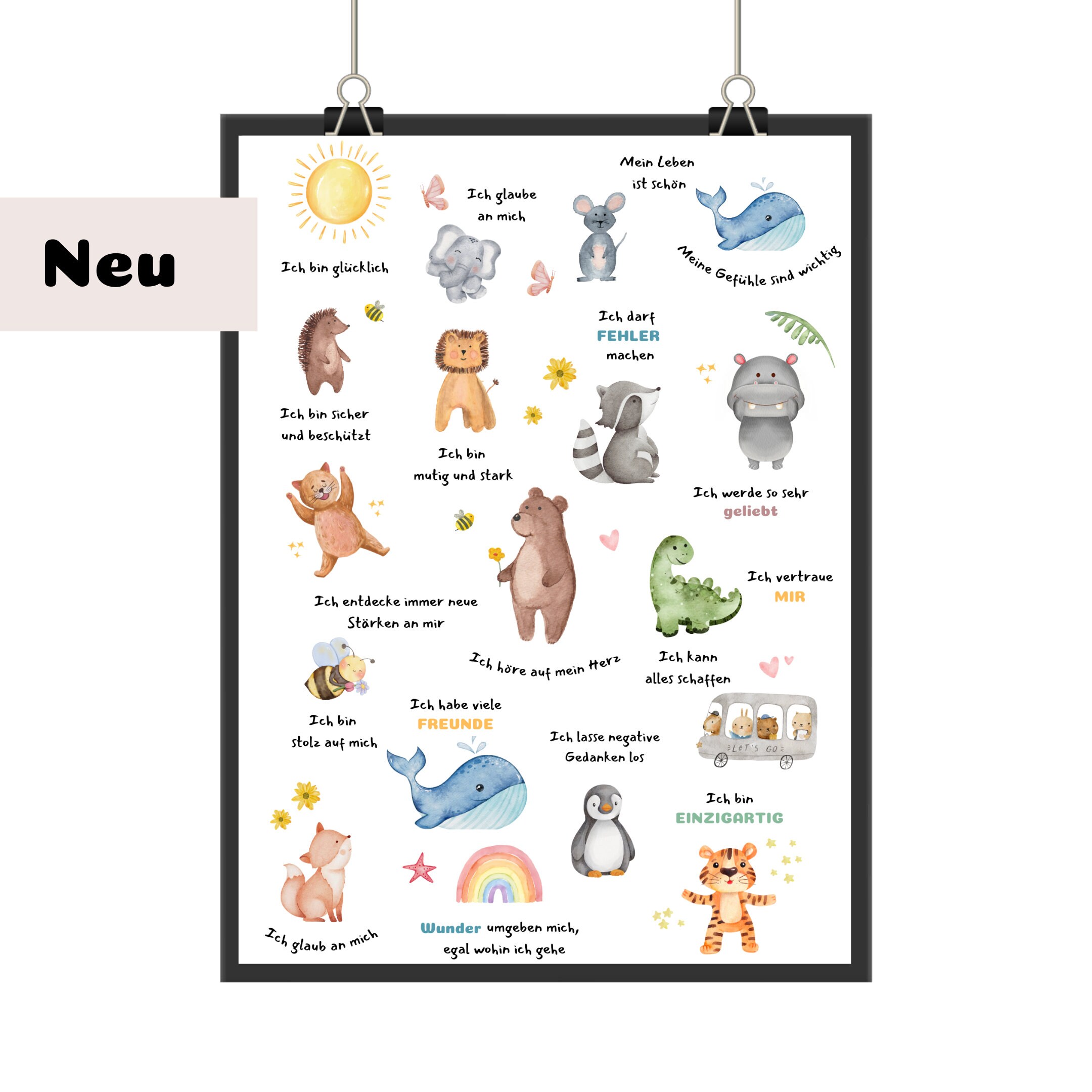 Affirmation Poster Kids Room Self Love Kids Printable Affirmation ...