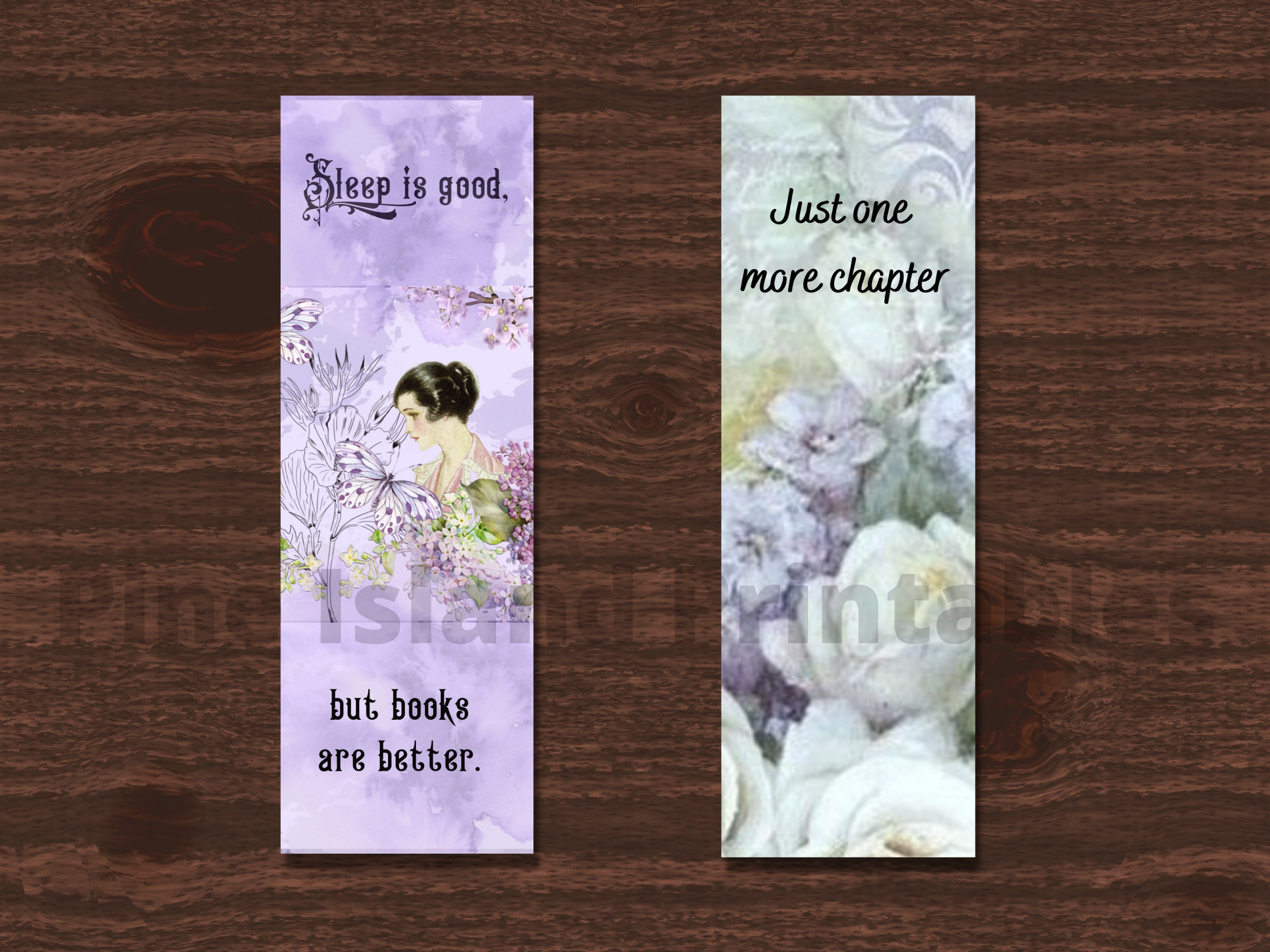 Printable Bookmarks, Unique Bookmark Set of Six, Digital Download ...