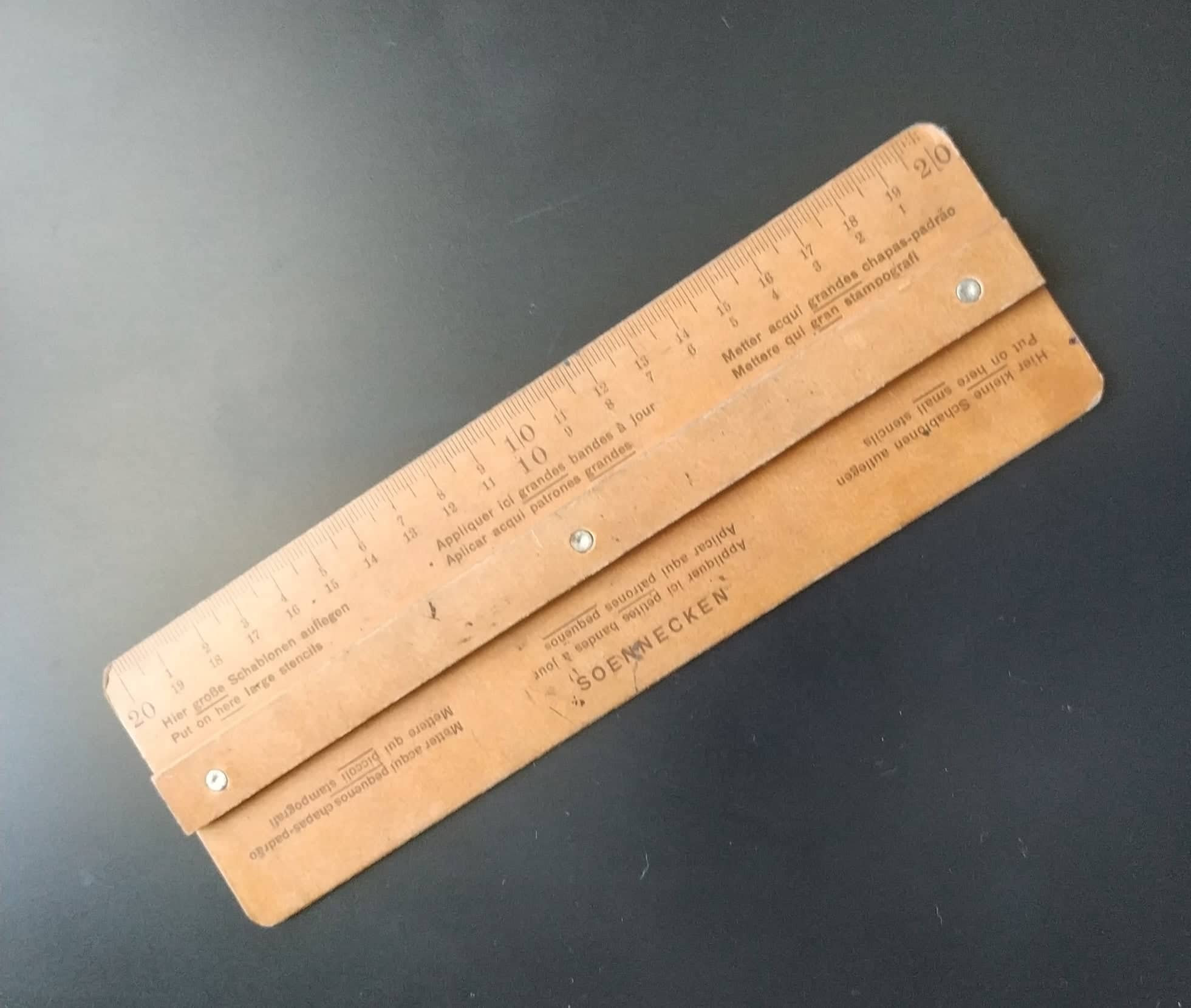 SOENNECKEN Place Templates Cardboard Slide Rule Ruler Straight Edge ...