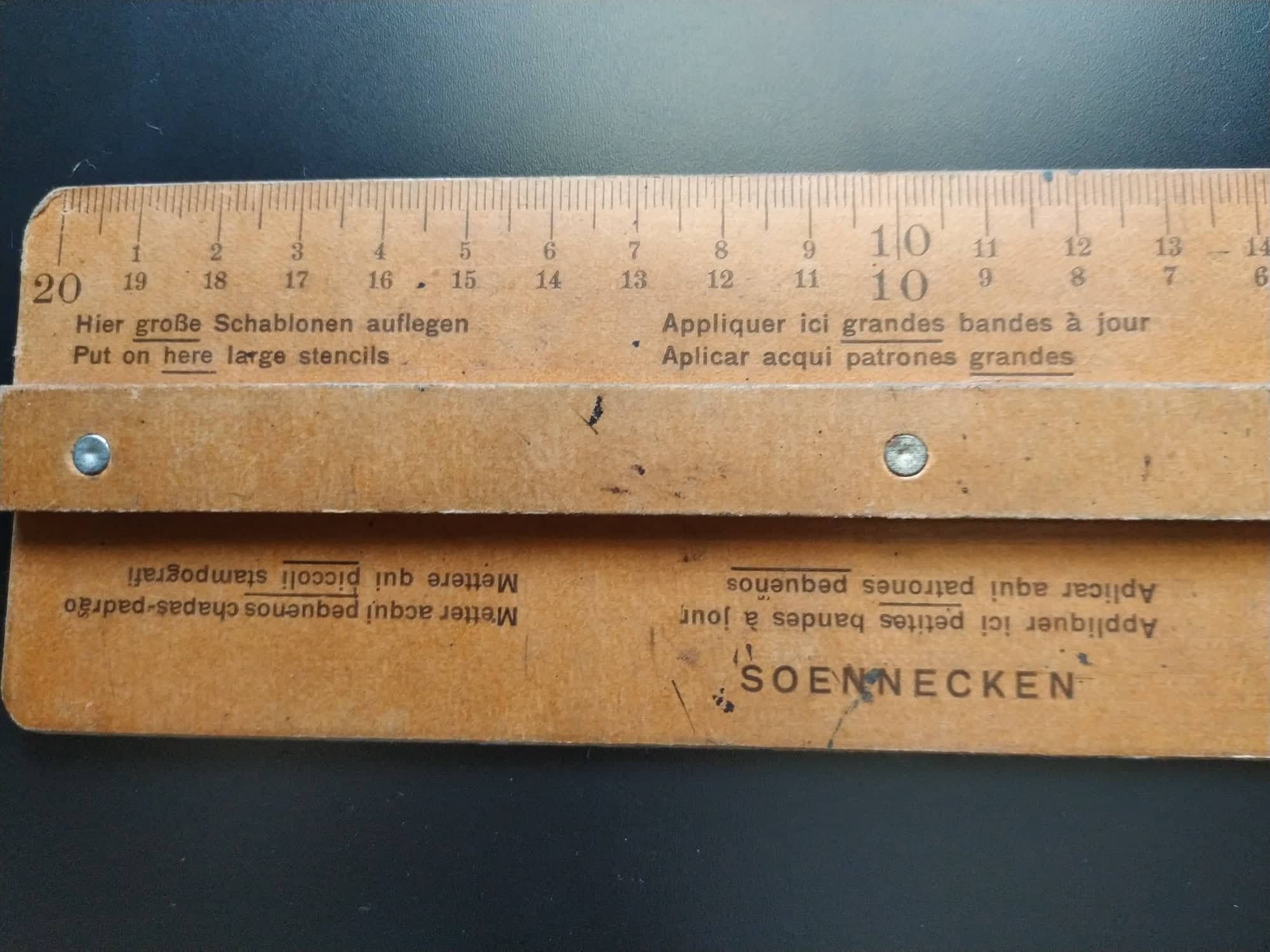 SOENNECKEN Place Templates Cardboard Slide Rule Ruler Straight Edge ...