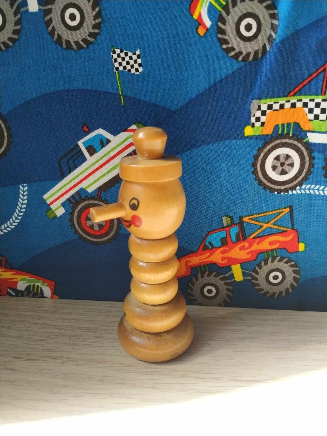 Vintage Wooden Stacking Snowman Figurine, Toy, Gift for Toddlers ...