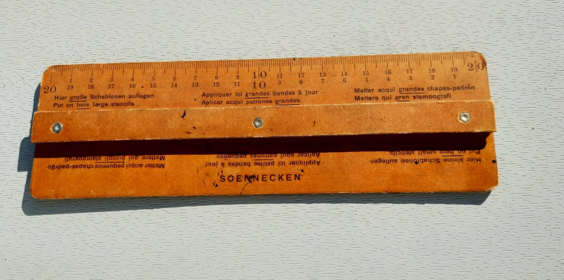 SOENNECKEN Place Templates Cardboard Slide Rule Ruler Straight Edge ...
