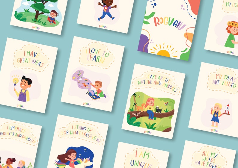 30 Kids Affirmation Cards - Etsy