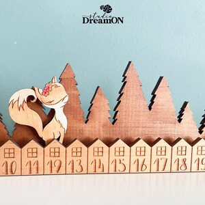 Fox Advent Calendar - Kids Christmas Village Countdown - Holiday Home ...
