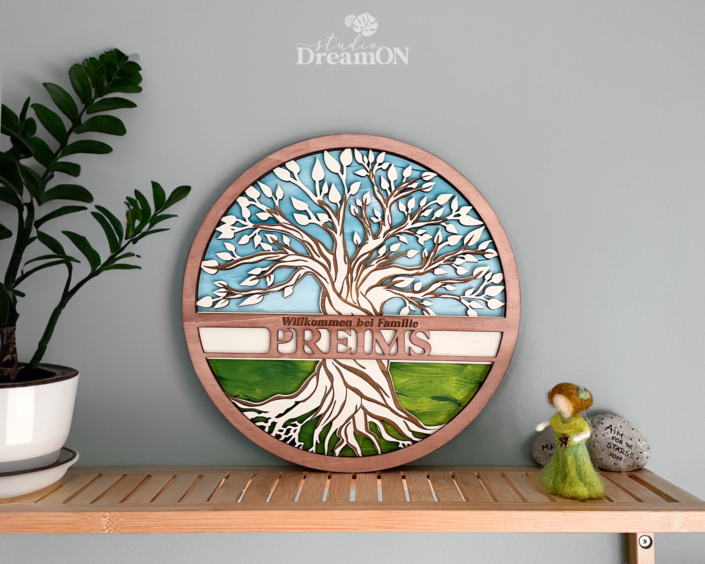 Personalized Family Tree Welcome Sign Custom Last Name Sign - Etsy