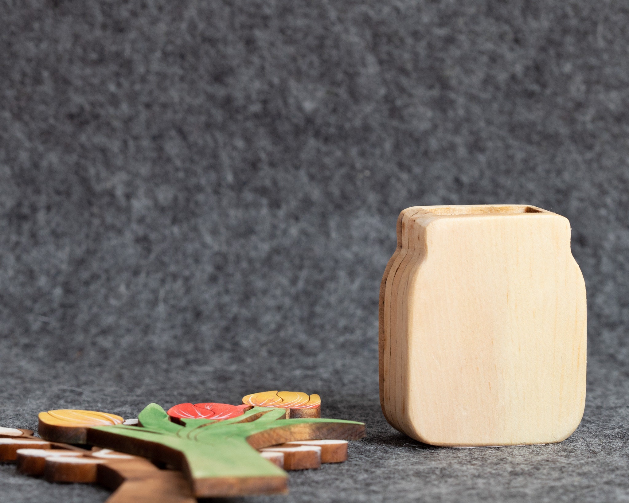 Wooden Spring Flowers Wooden Flower Bouquet in a Vase - Etsy