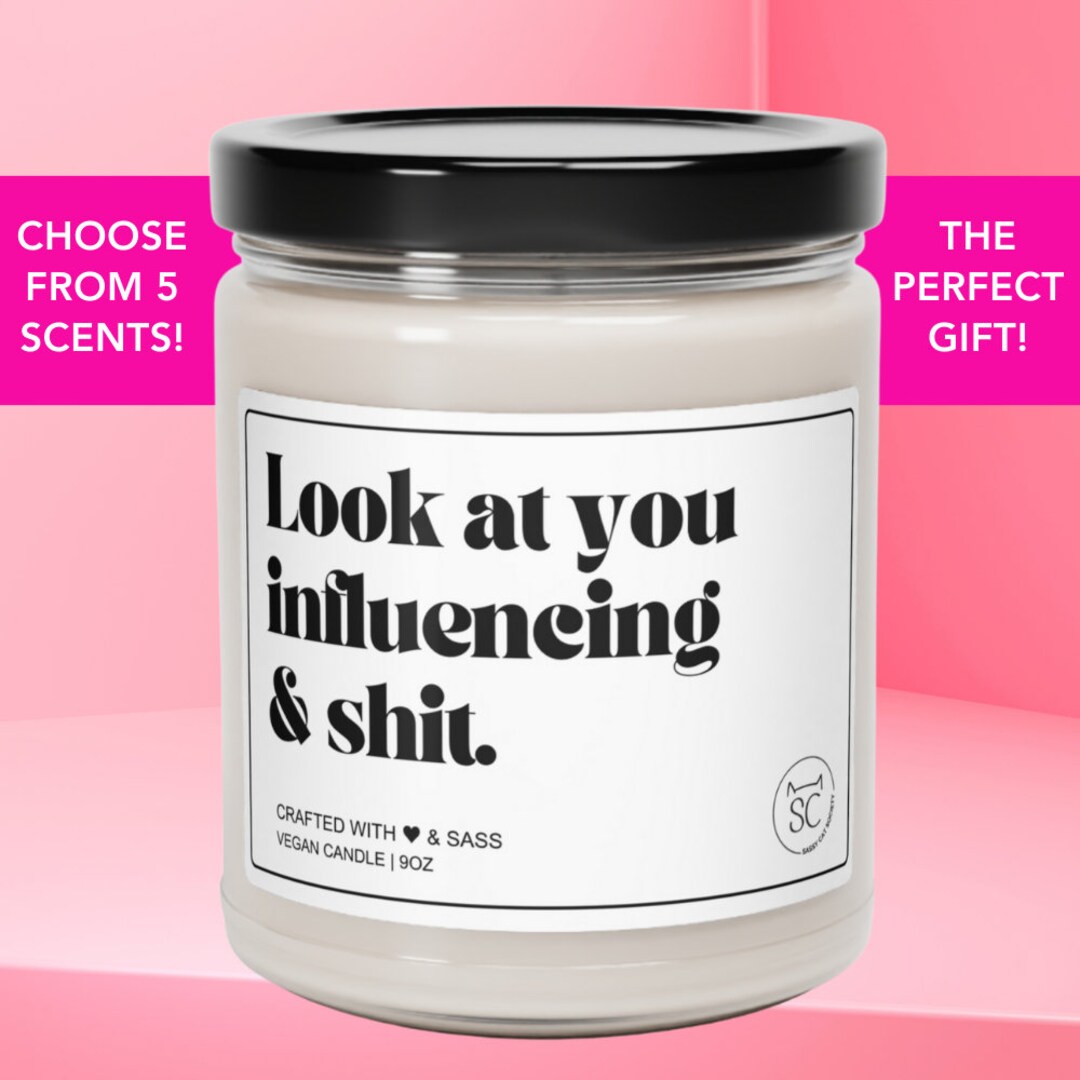 Influencer Gift Influencer Candle Gift Soy Wax Candle Funny - Etsy