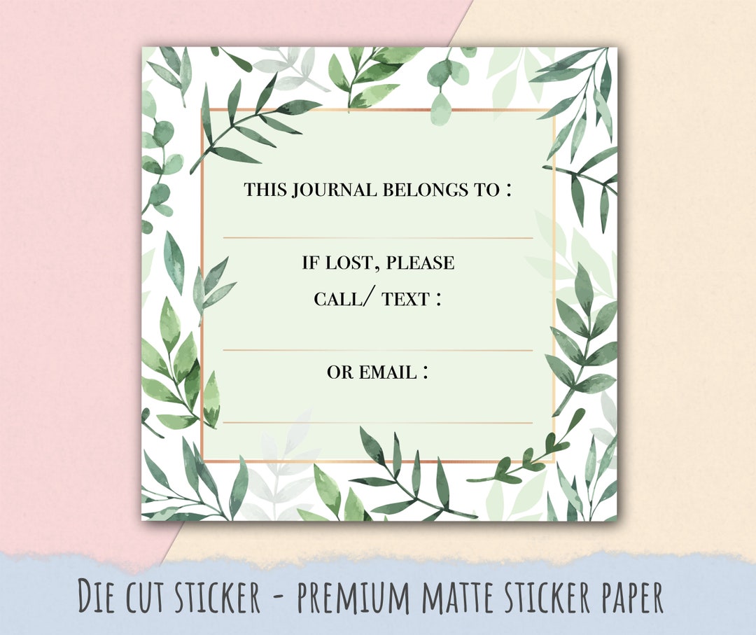 This Journal Belongs to Die Cut Sticker for Bullet Journals Matt ...