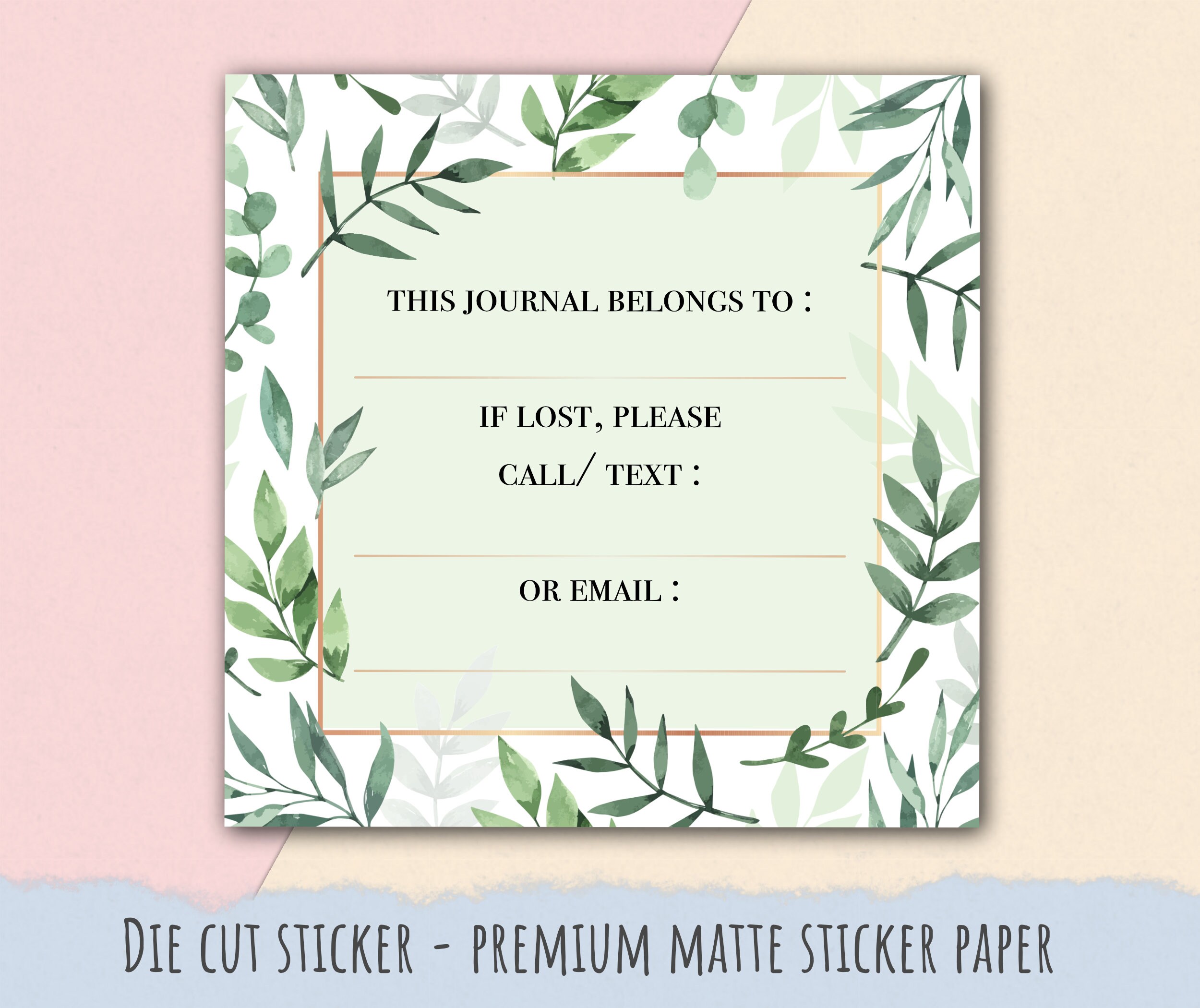 This Journal Belongs to Die Cut Sticker for Bullet Journals Matt ...