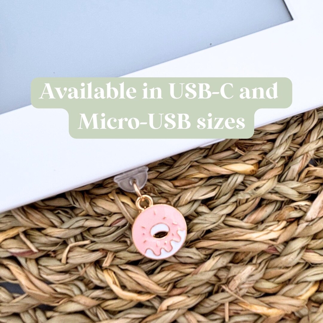 Cute Donut Kindle Charger Plug Charm | iPhone Charger Plug Charm ...