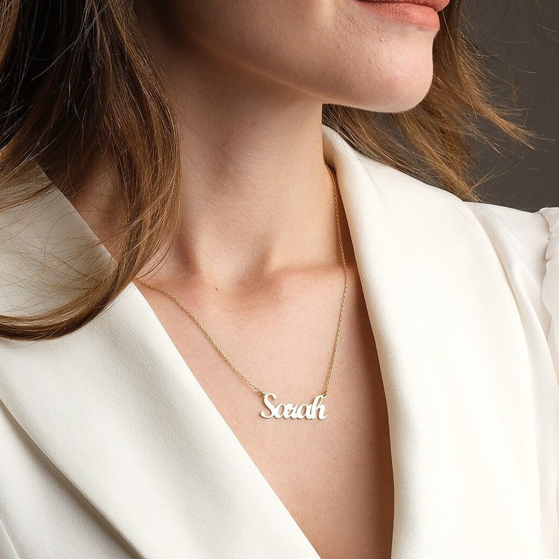 Gold Name Necklace - Etsy