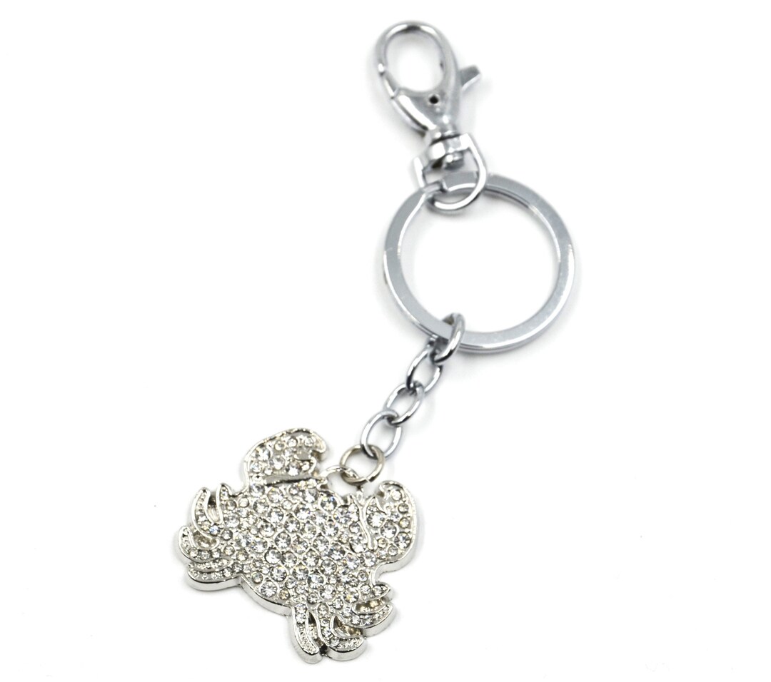 Key Ring / Bag Charm Astro Zodiac Sign Silver Metal and Rhinestones - Etsy
