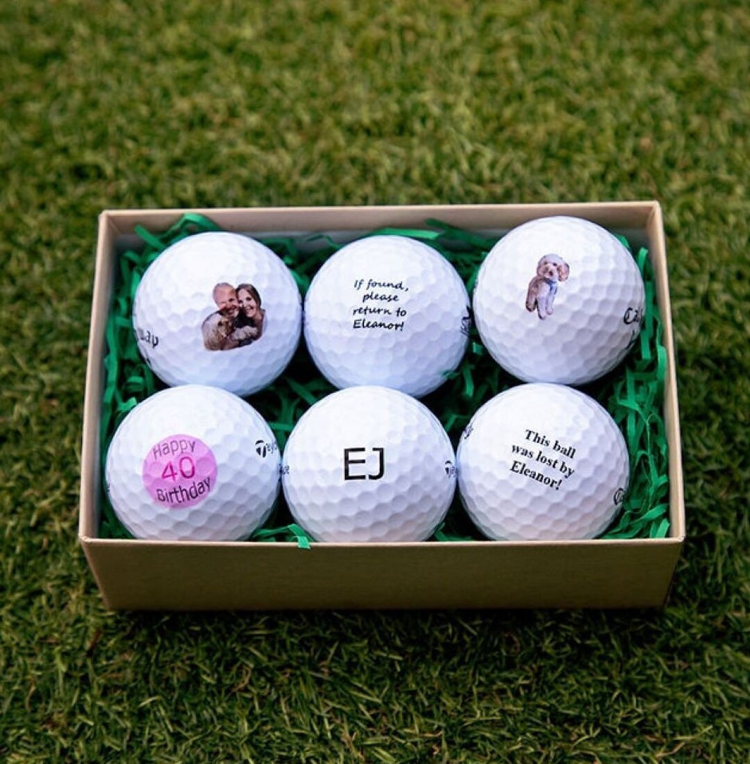 Personalised Golf Balls With Logo, Photo or Message. Choose 3 or 6 Ball ...