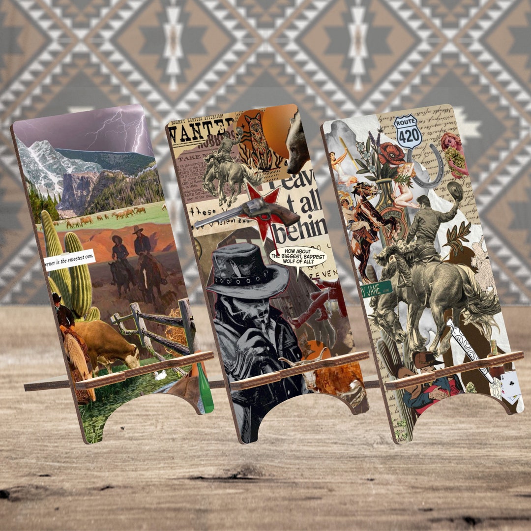 Rodeo Wood Phone Stand, Ranch Holder for iPhone 14 13 12 11 Pro Max ...