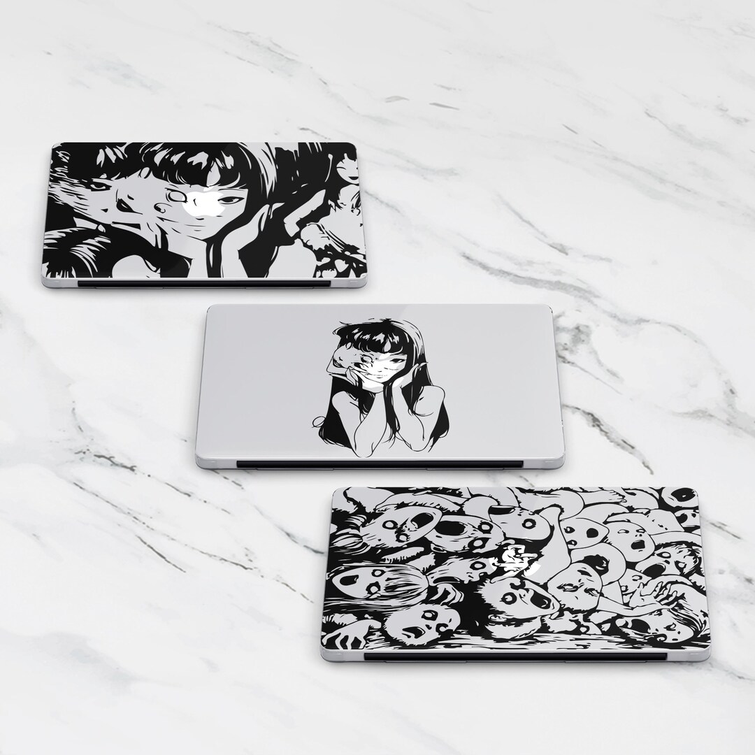 Anime MacBook Case Manga Laptop Cover, Scary Girl Protective Sleeve ...