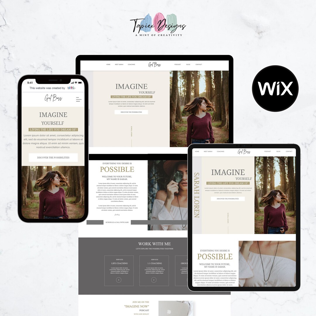 Wix Website Template - Life Coach Modern Design - Gal Boss - Wix ...