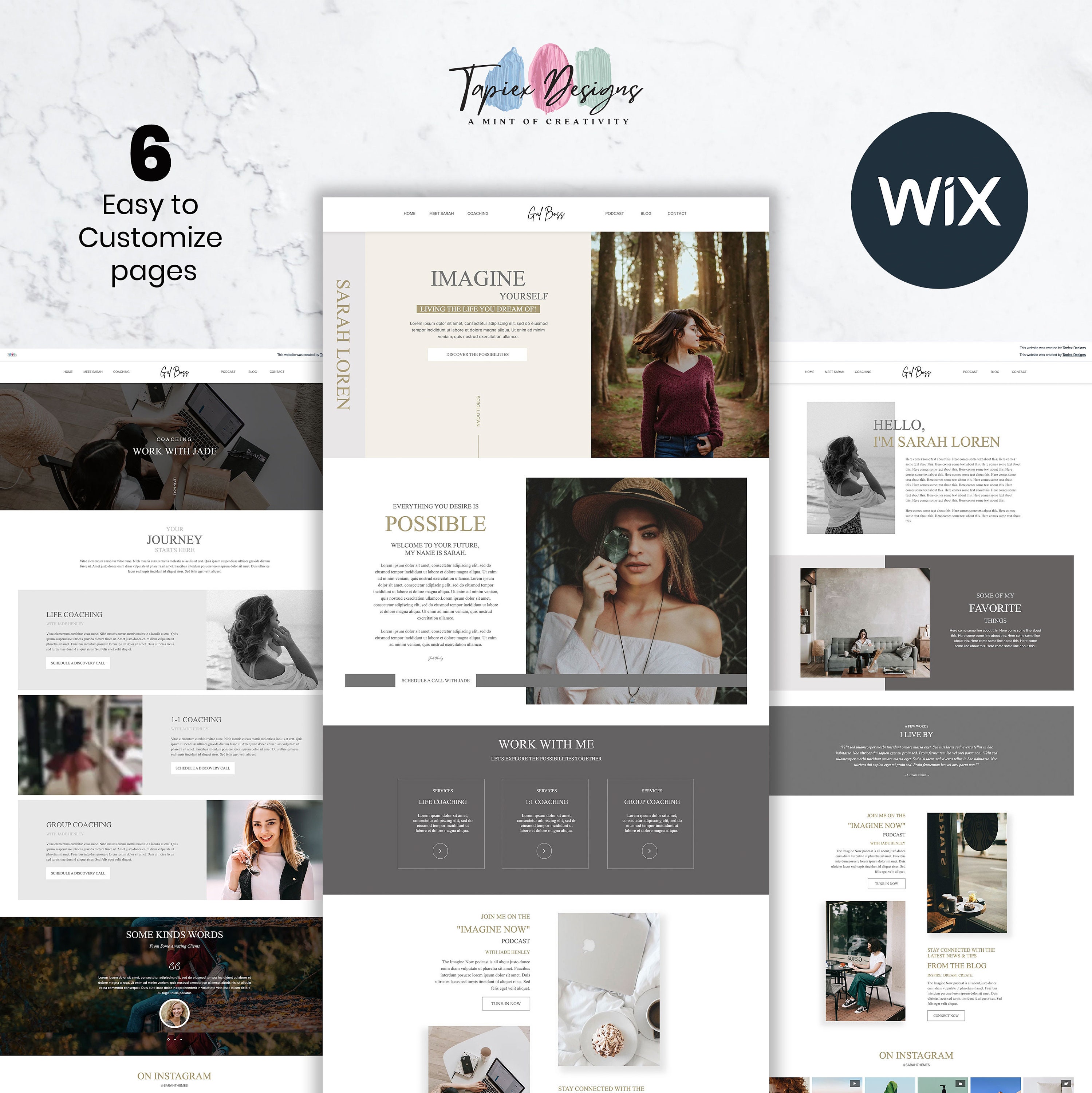 Wix Website Template - Life Coach Modern Design - Gal Boss - Wix ...