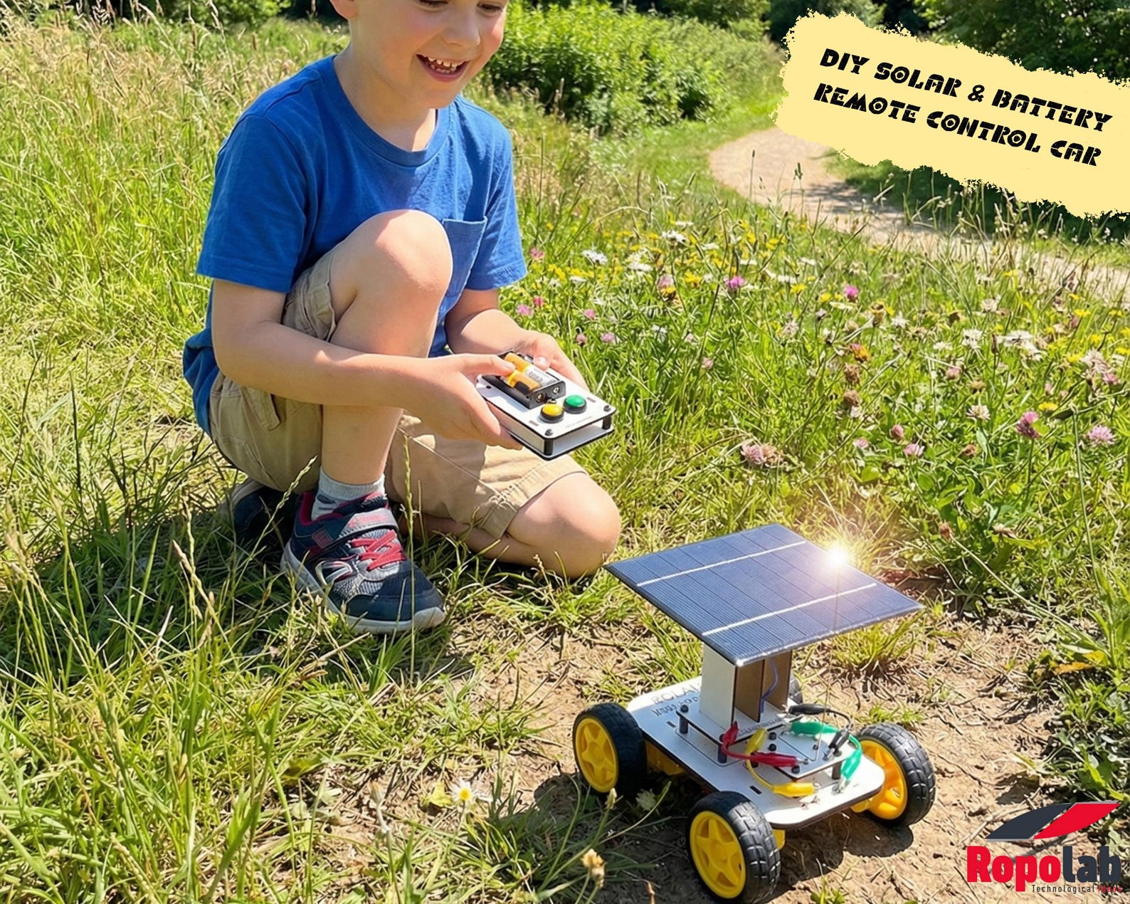 DIY Solar & Battery Remote Control Car Kit: STEM Learning Toy - Etsy