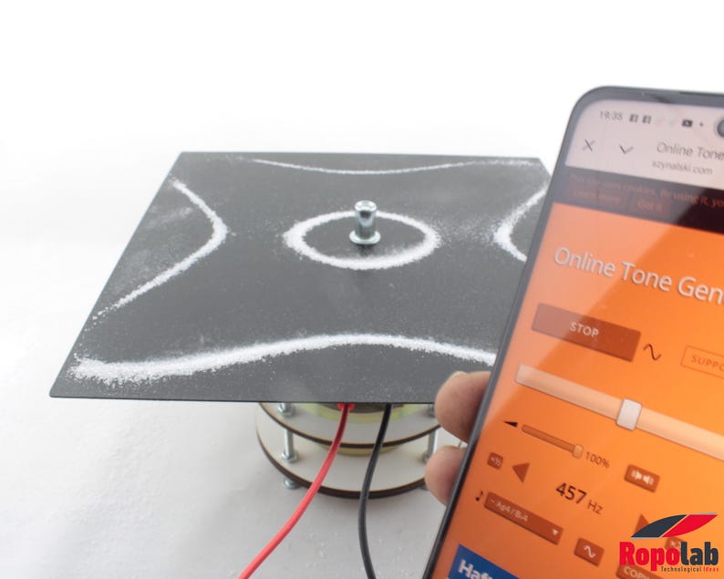 Cymatics Science Kit – Visualisera ljudvågor med Chladni-plattan - Etsy ...