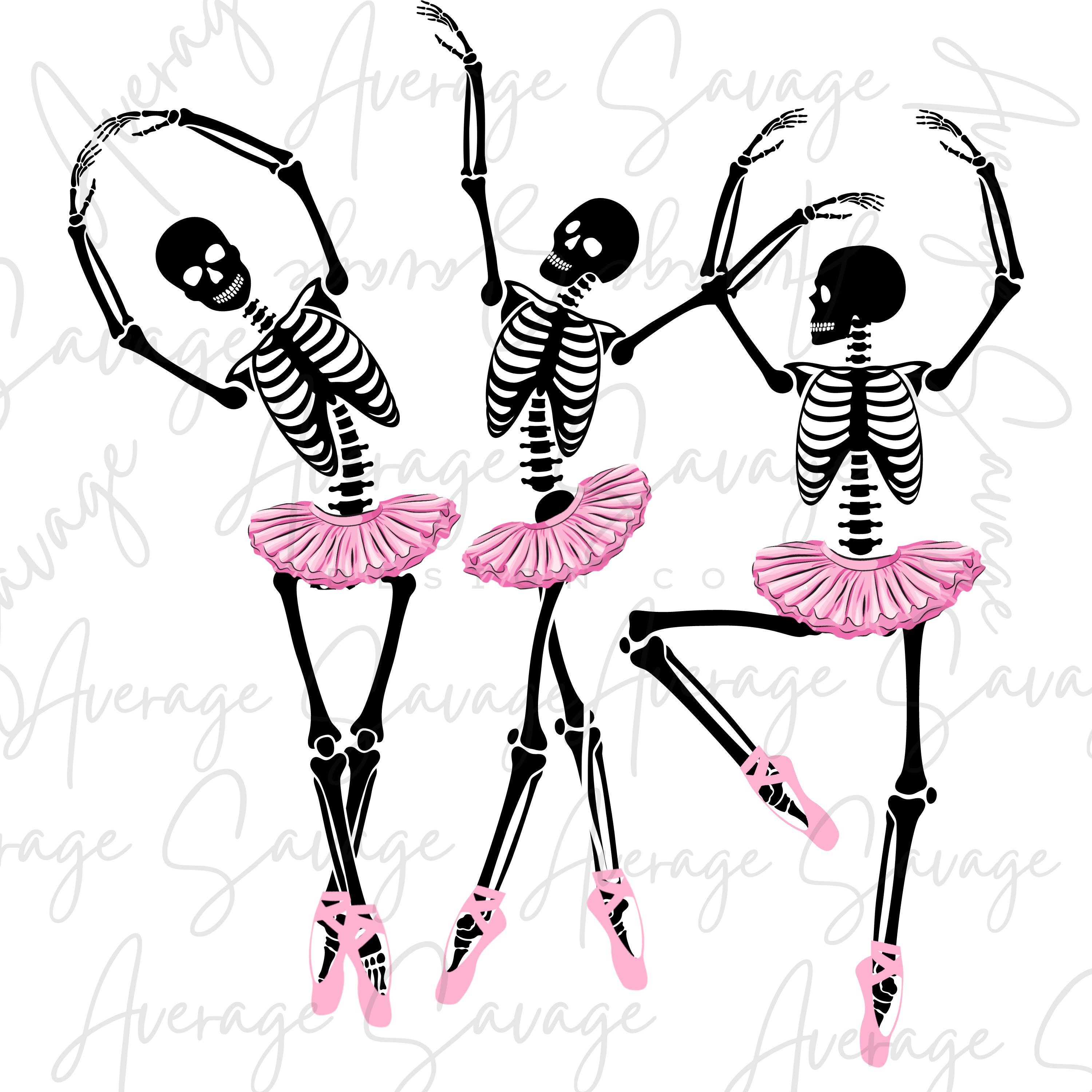 Ballet Skeletons | Dance | Skull | Ballerina | PNG - Etsy