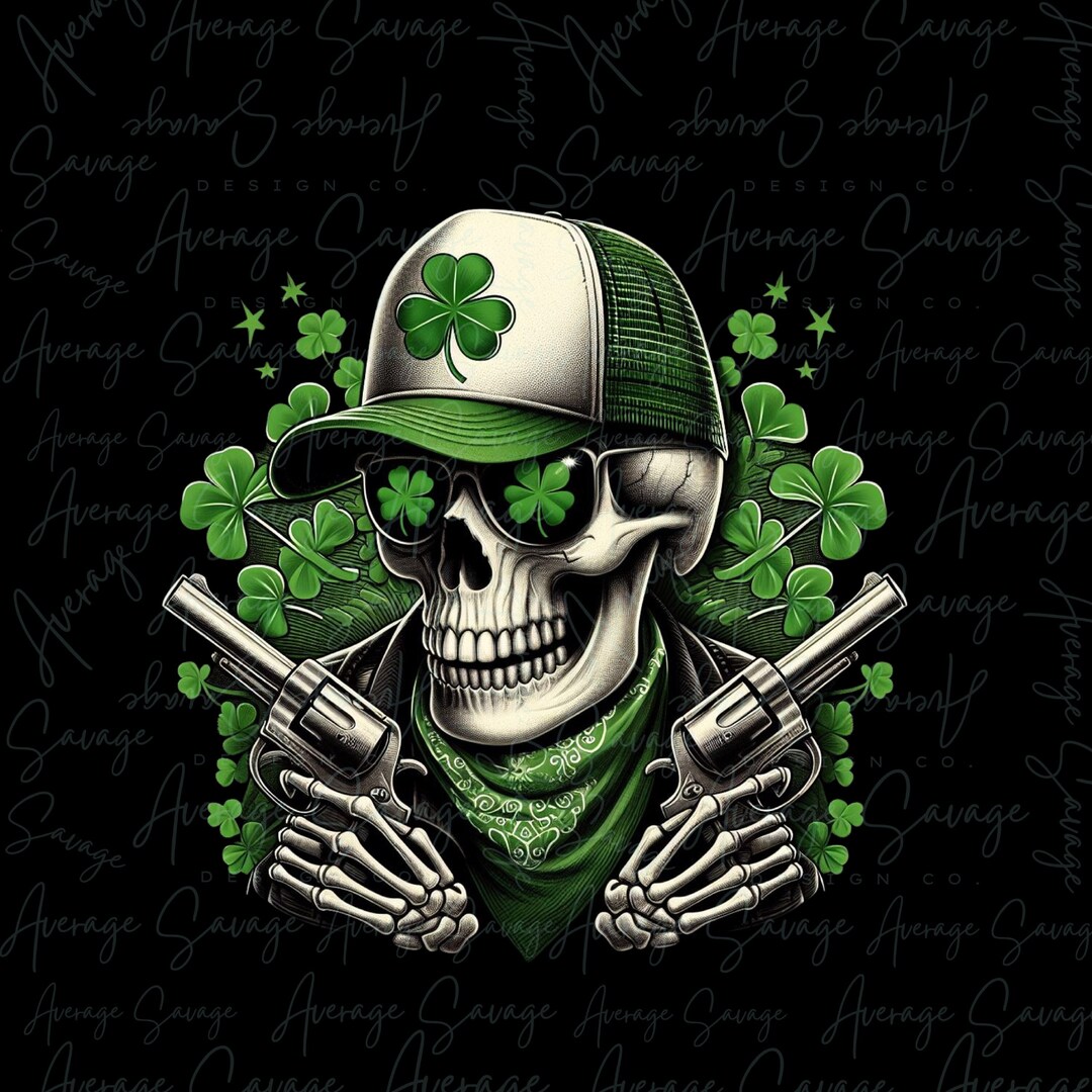 Skeleton | Clover | PNG | St. Patrick's Day | DESIGN - Etsy