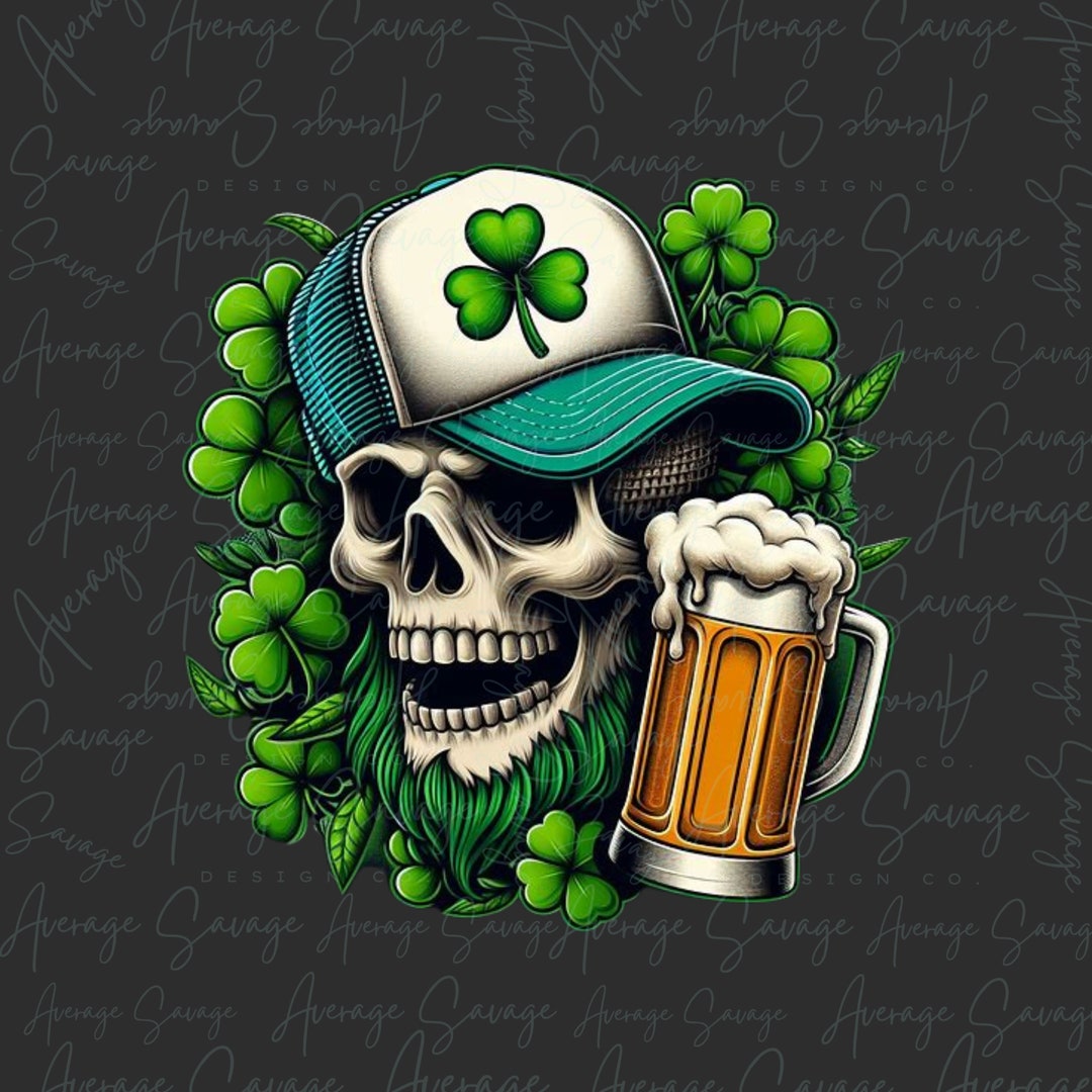 Skeleton | Clover | PNG | St. Patrick's Day | DESIGN - Etsy