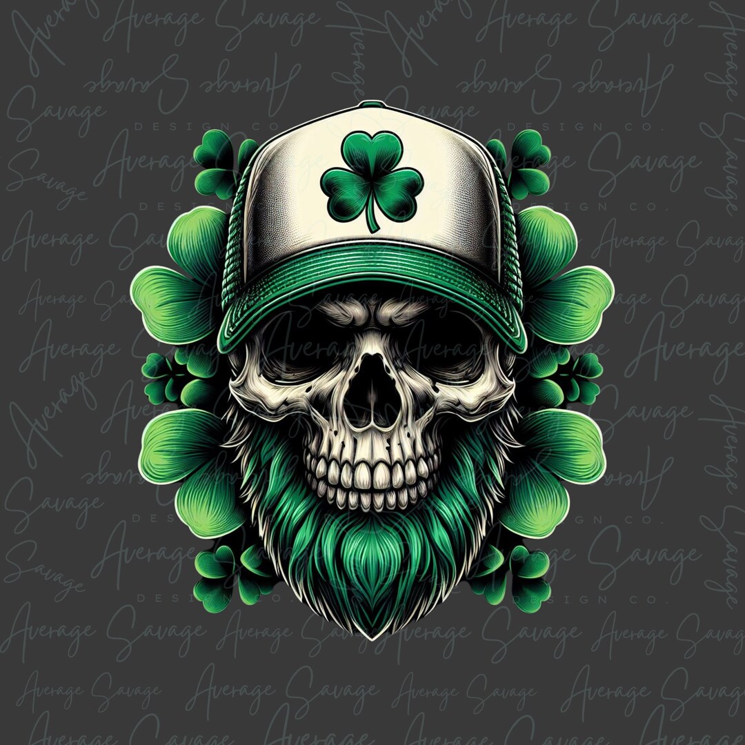 Skeleton | Clover | PNG | St. Patrick's Day | DESIGN - Etsy