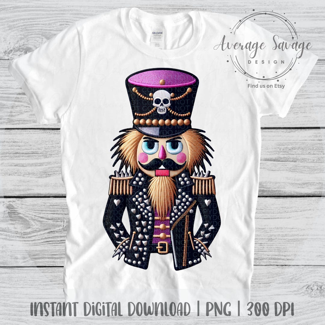 Gothic Nutcracker | Faux Embroidery - Etsy