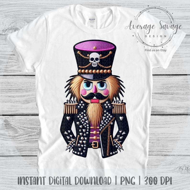 Gothic Nutcracker | Faux Embroidery - Etsy