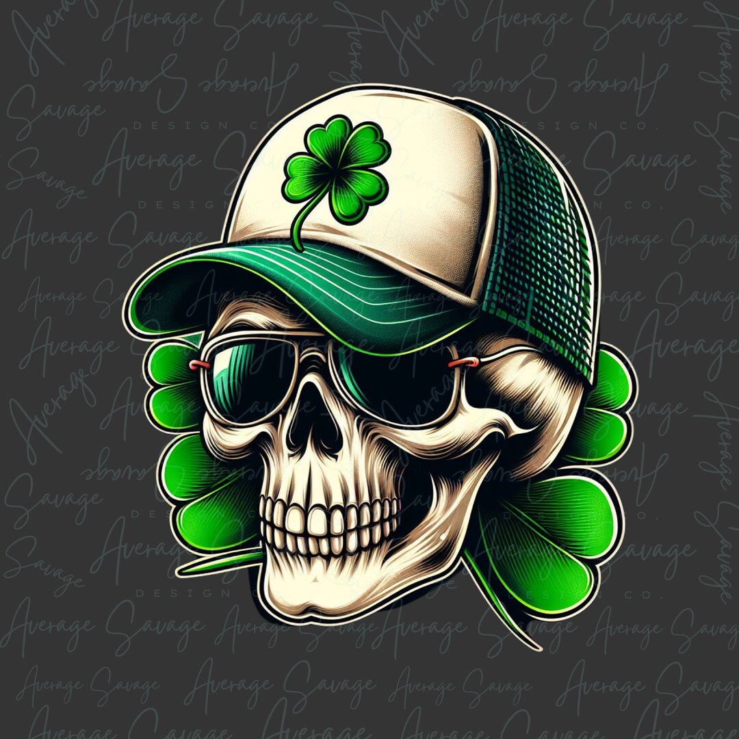 Skeleton | Clover | PNG | St. Patrick's Day | DESIGN - Etsy