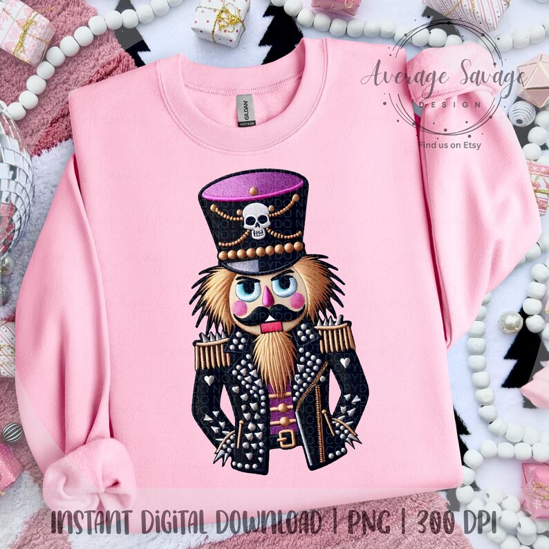 Gothic Nutcracker Faux Embroidery - Etsy