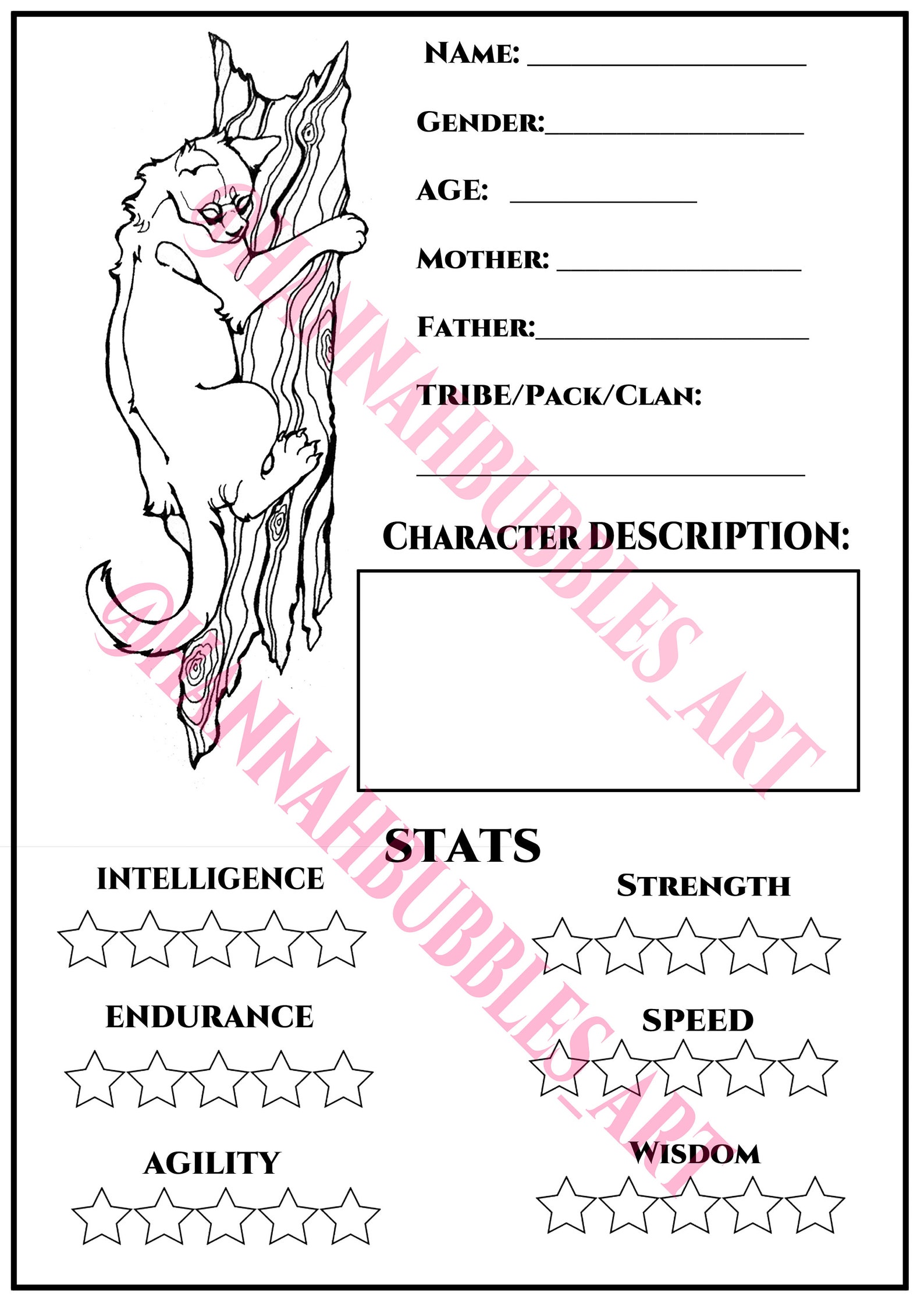 Create Your Own CAT OC | Cat Coloring Page | Roleplay | Kids Colouring ...