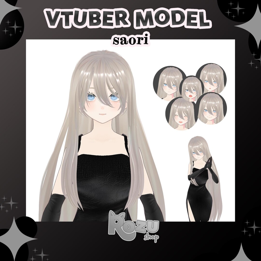 Vroid Model | Saori Adoptable Vtuber Model | Prefabricated Ready to Use ...