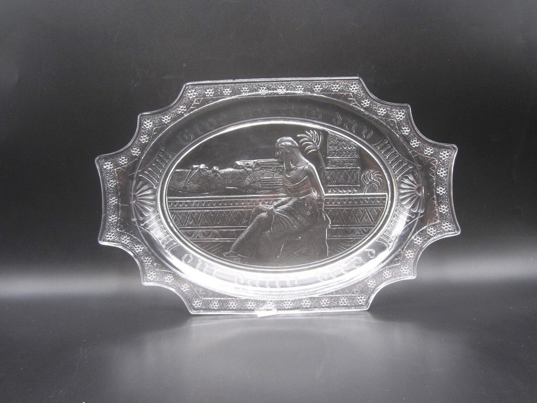 EAPG Egyptian Revival Bread Plate Adams Co. 1880s - Etsy