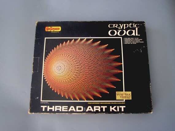 VTG 1973 Craftyme Cryptic Oval String Art Kit Planets Geometry - Etsy