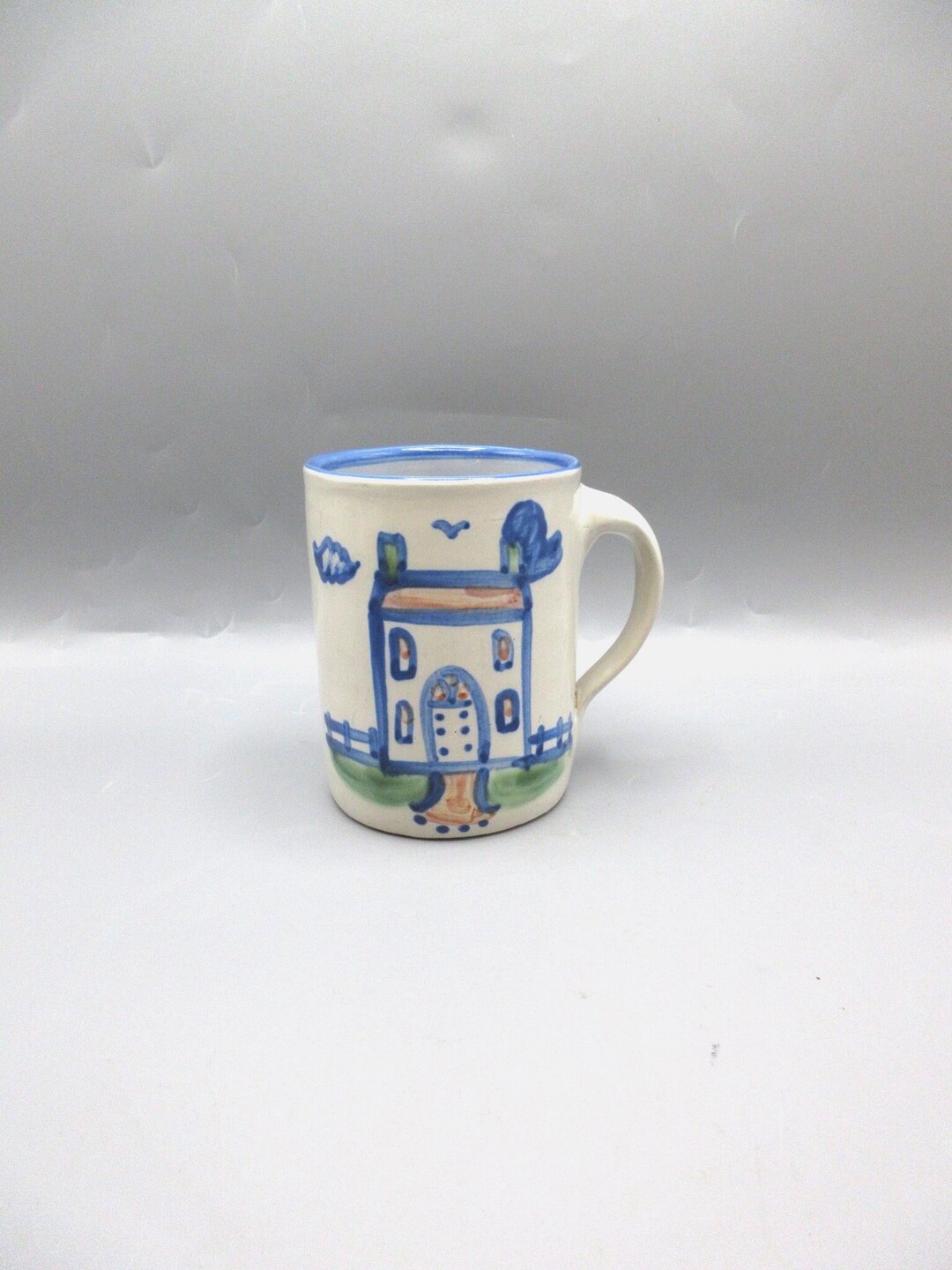 VTG Hadley Pottery Country House Mug the End Hand Painted - Etsy