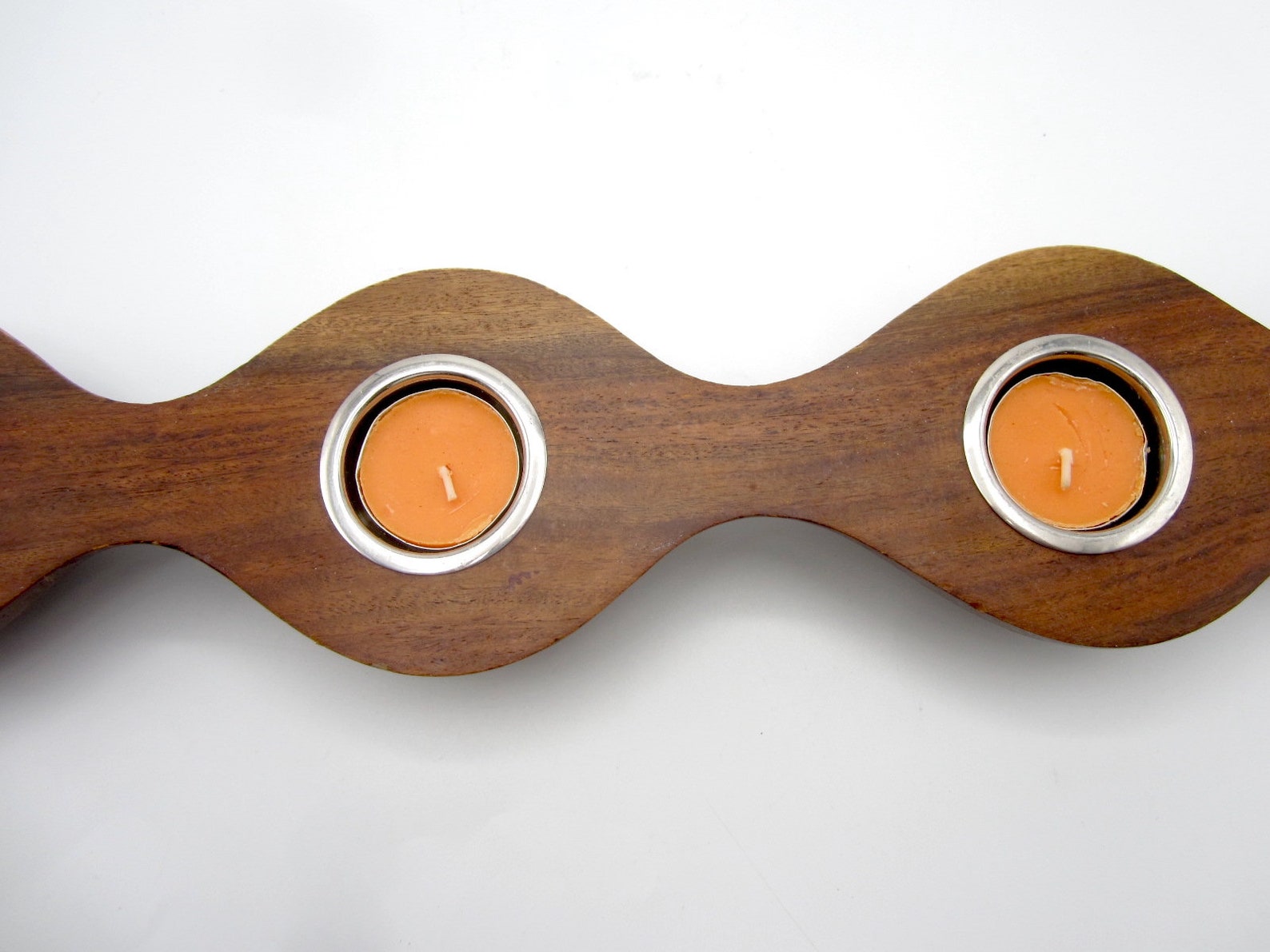 MCM Teak Candle Holder With 4 Candles 1970s - Etsy