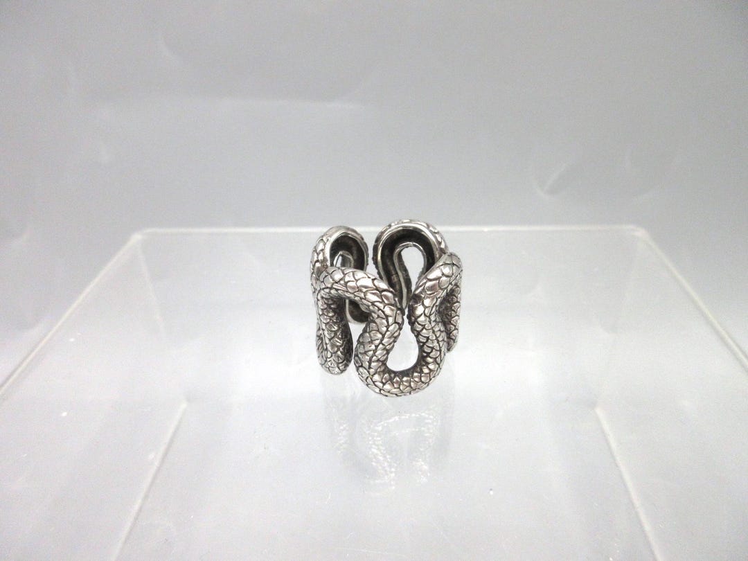 VTG Sterling Silver Snake Skin Serpentine Ring Size 6 Thailand 15gms - Etsy