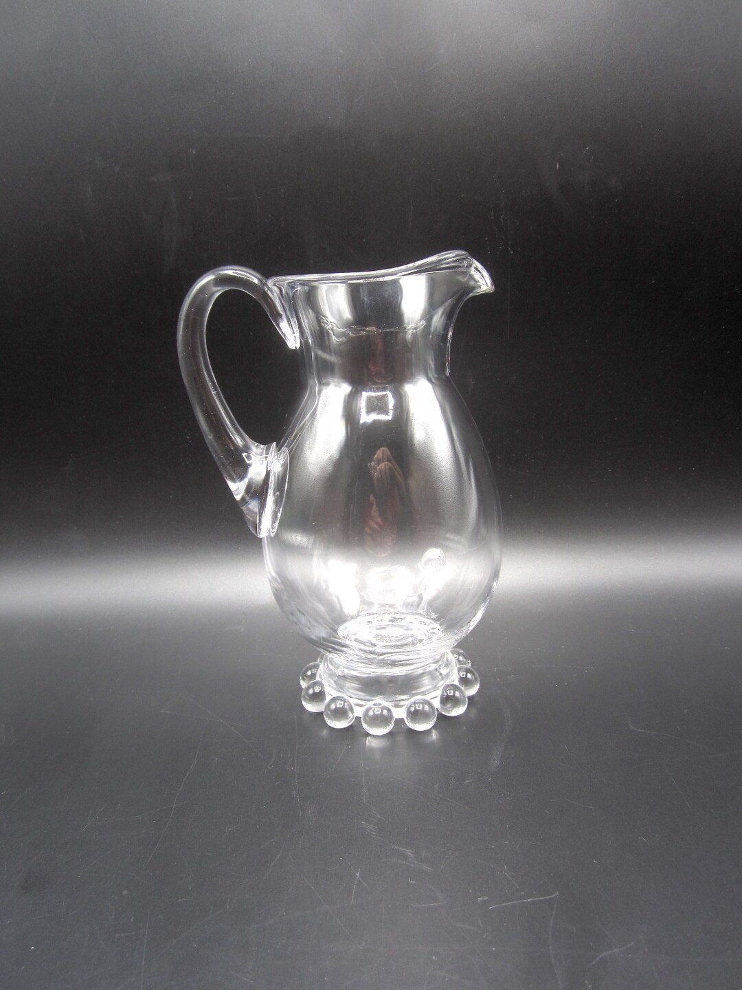 Imperial Glass Candlewick Pitcher #19 16oz. Lilliputian Beaded Raised ...