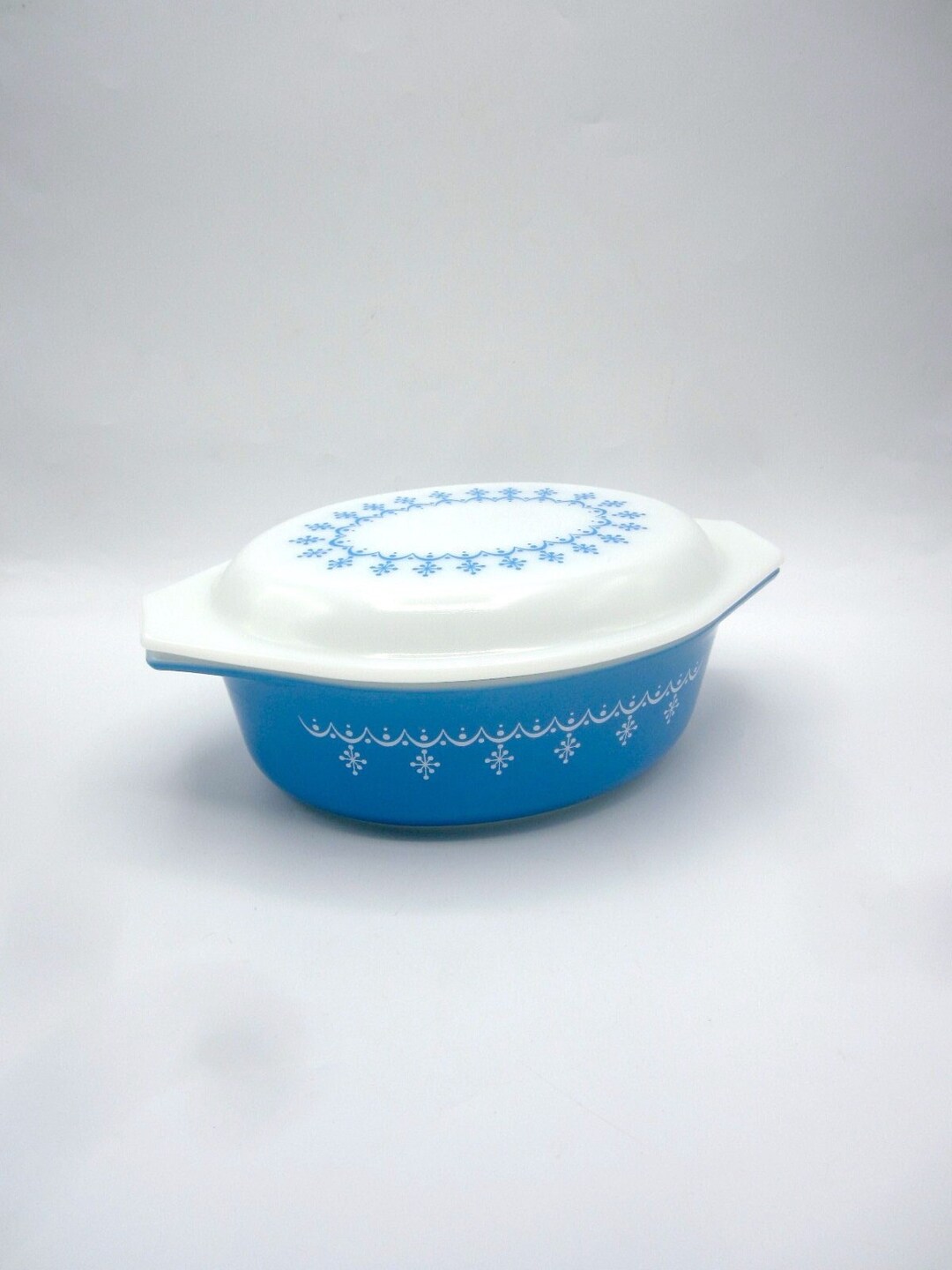 VTG Pyrex Blue Snowflake Garland Casserole With Cover #043 1 1/2qt. - Etsy
