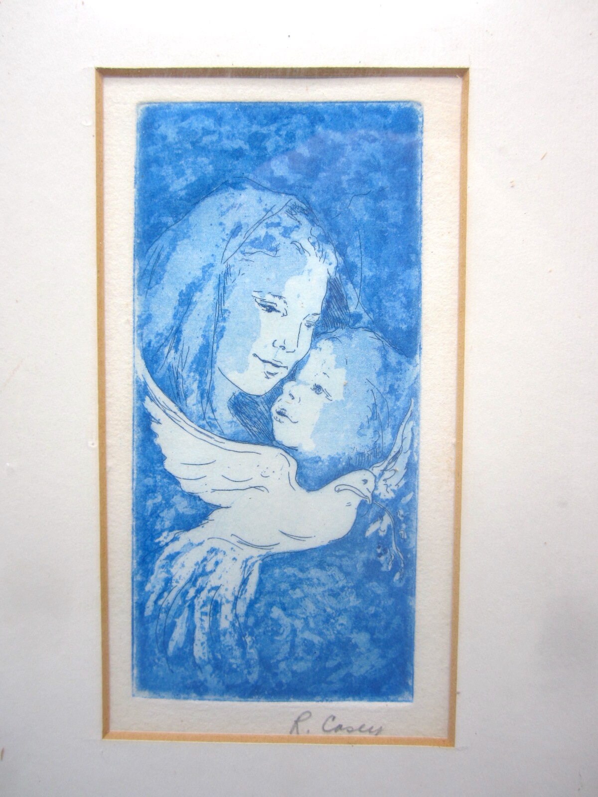 VTG Richard Casey Etching Woman and Child - Etsy