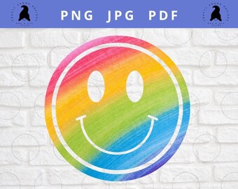 Rainbow Emoji Clipart - Etsy