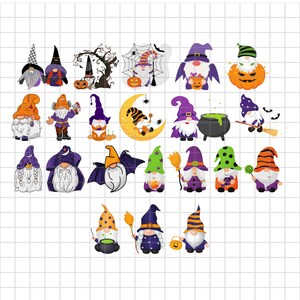 Gnome Halloween & Fall Bundle 55 Designs PNG SVG Pumpkins - Etsy