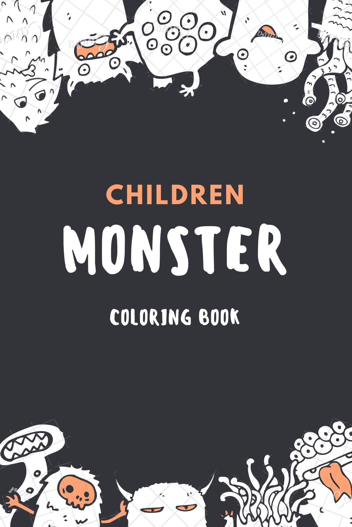 Children Monster Coloring Book 50 Pages - Etsy