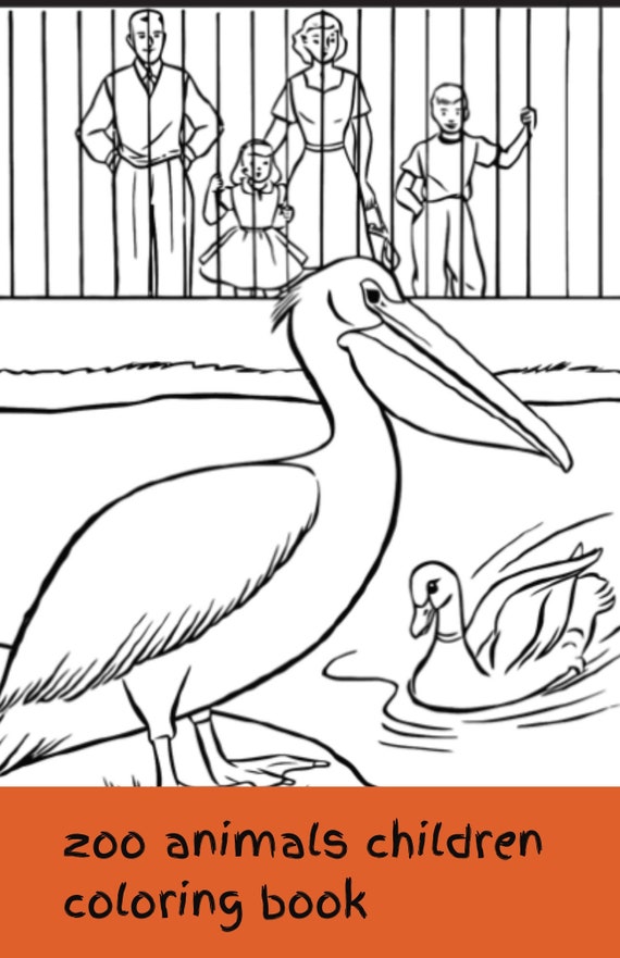 Zoo Animals Children Coloring Book 20 Pages | Etsy