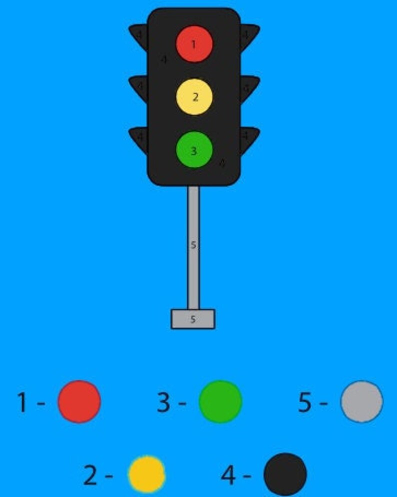 Children Coloring Book by Numbers and Color - Etsy