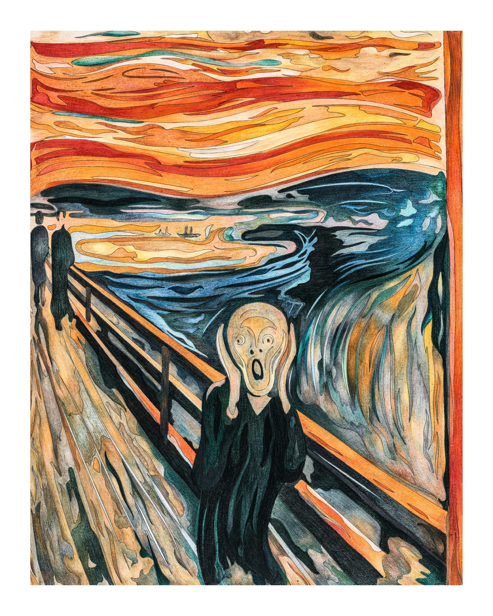 The Scream Art Print Poster, Wall Art by Edvard Munch - Etsy