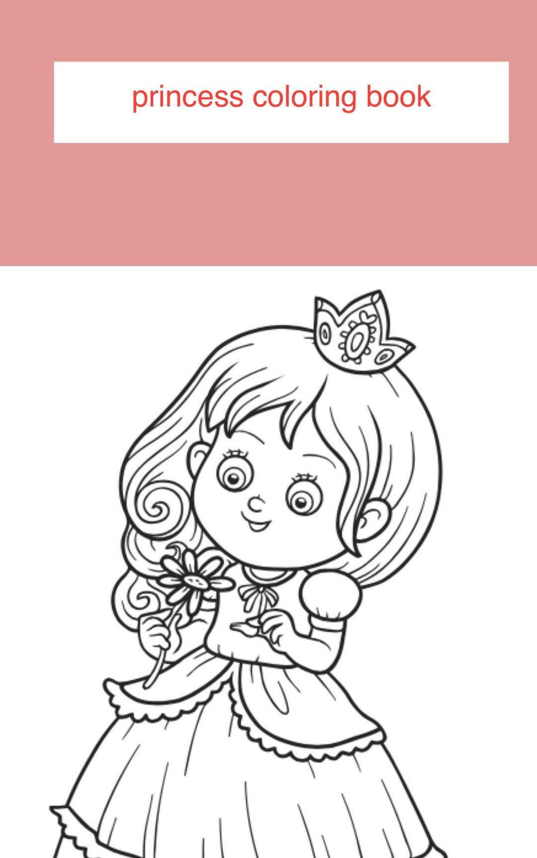 Children Princess Coloring Book 20 Pages - Etsy