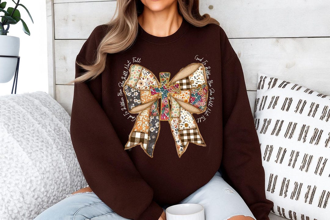 Jesus God is Within Her Coquette Shirt, She Will Not Fall Tee, Coquette ...