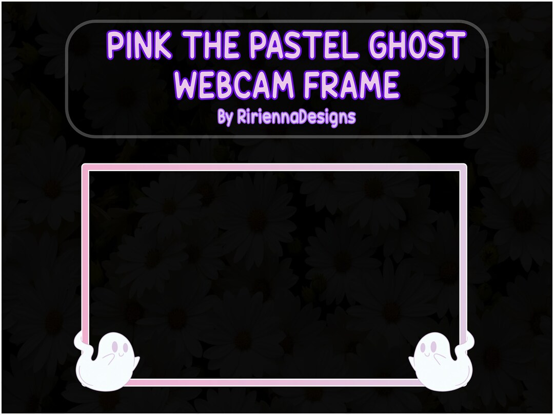 Pastel Pink Ghost Webcam Frame Goth Camera Overlay Cute Twitch Graphics ...